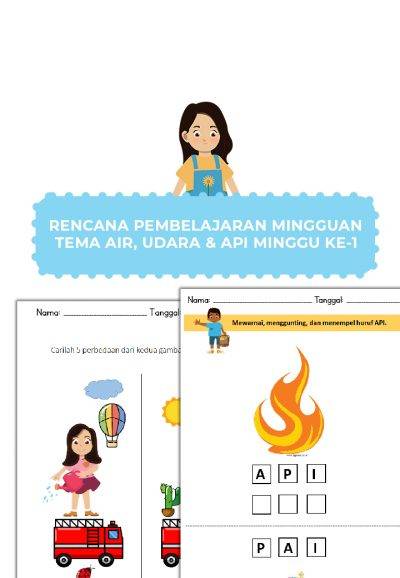 RPPM Tema Air, Api dan Udara 1 untuk PAUD - Kurikulum Merdeka